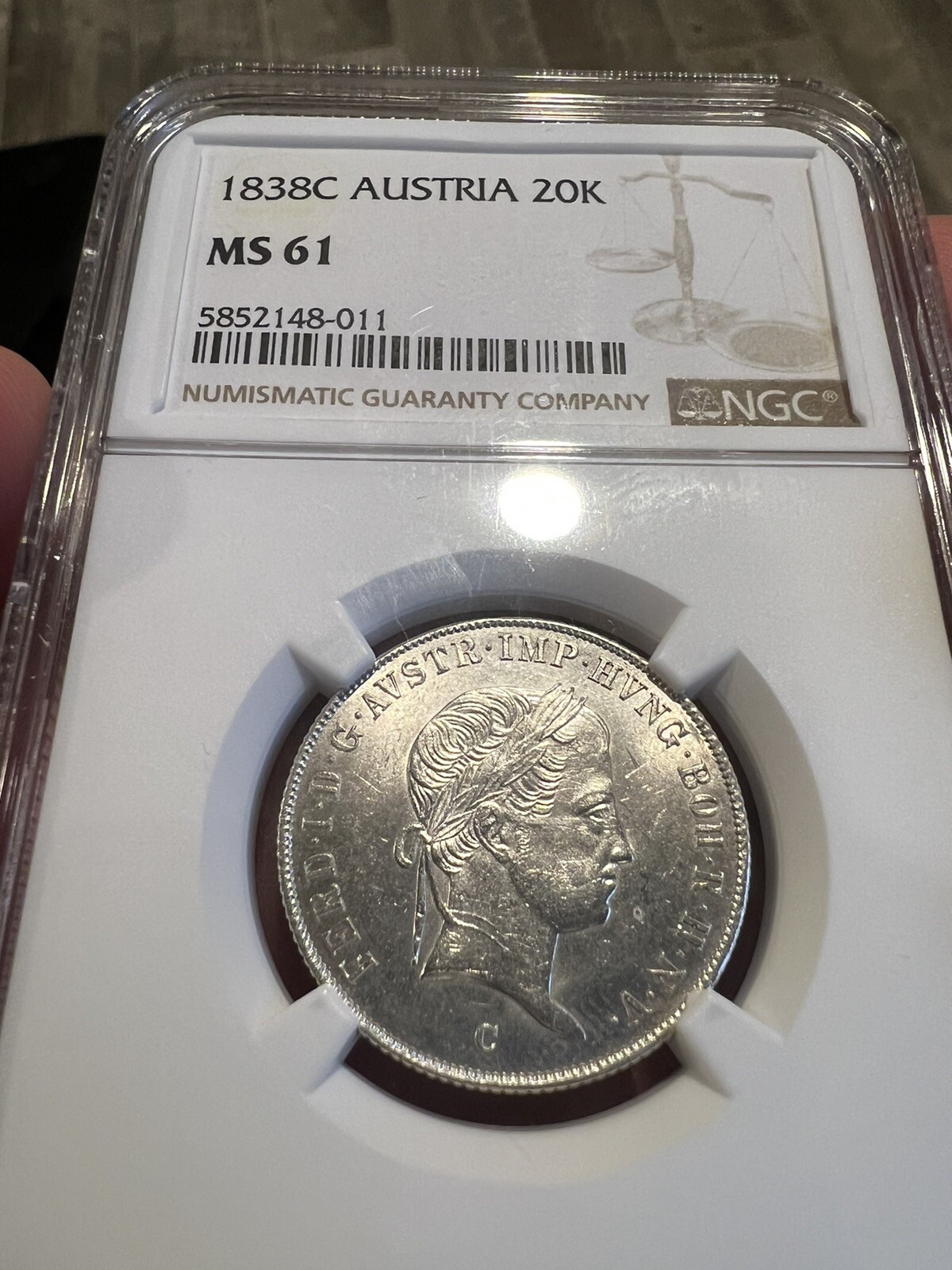 1838 C Austria 20 Kreuzer. NGC MS61 | eBay