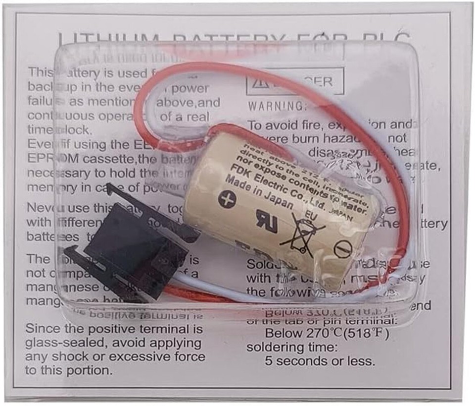 10 Pack Brand New Allen Bradley 1747-BA, B9650T PLC Battery SLC Lithium ...