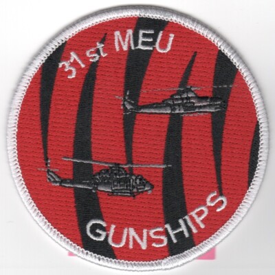 USMC MARINE CORPS HMLA-469/31 MEU GUNSHIPS RED ROUND MILITARY ...