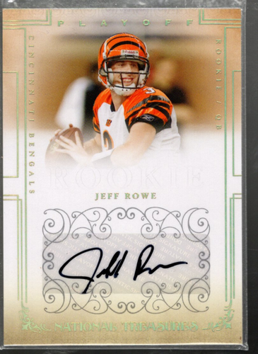 B4763- 2007 Playoff National Treasures Signature Or #180 Jeff Rowe Auto ...
