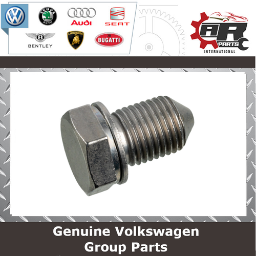 Genuine VW Oil Sump Drain Plug with Seal - fits Audi A1, A3, A4, A5, A6 ...