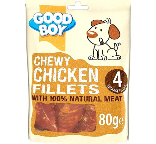 GOOD BOY CHEWY CHICKEN FILLETS natural meat dog food treats pet feed ...