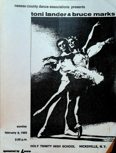 Toni Lander Bruce Marks Ballet Program February 9 1969 Nassau County ...