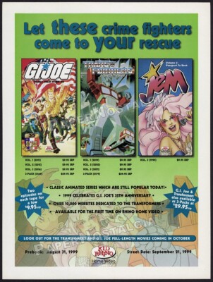G.I. JOE / TRANSFORMERS / JEM - Original 1999 Trade AD / ADVERT / promo ...