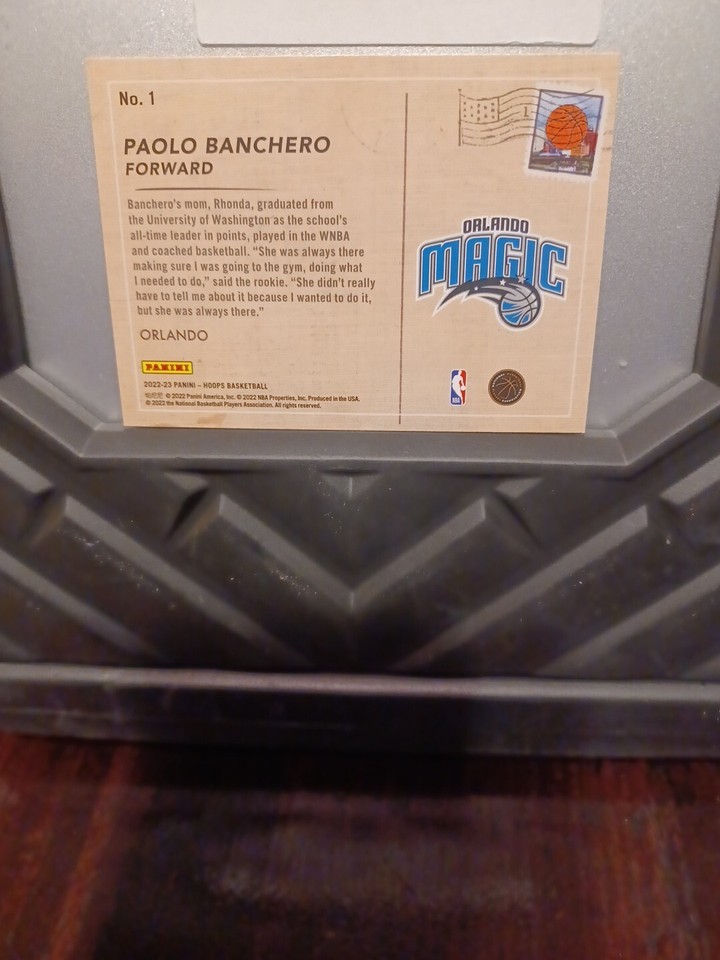 2022 -23' Panini NBA Hoops Paolo Banchero Rookie Greetings #1 | eBay