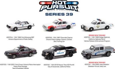 Hot Pursuit Series 39 SET OF 6 1:64 Scale Diecast Models by Greenlight ...