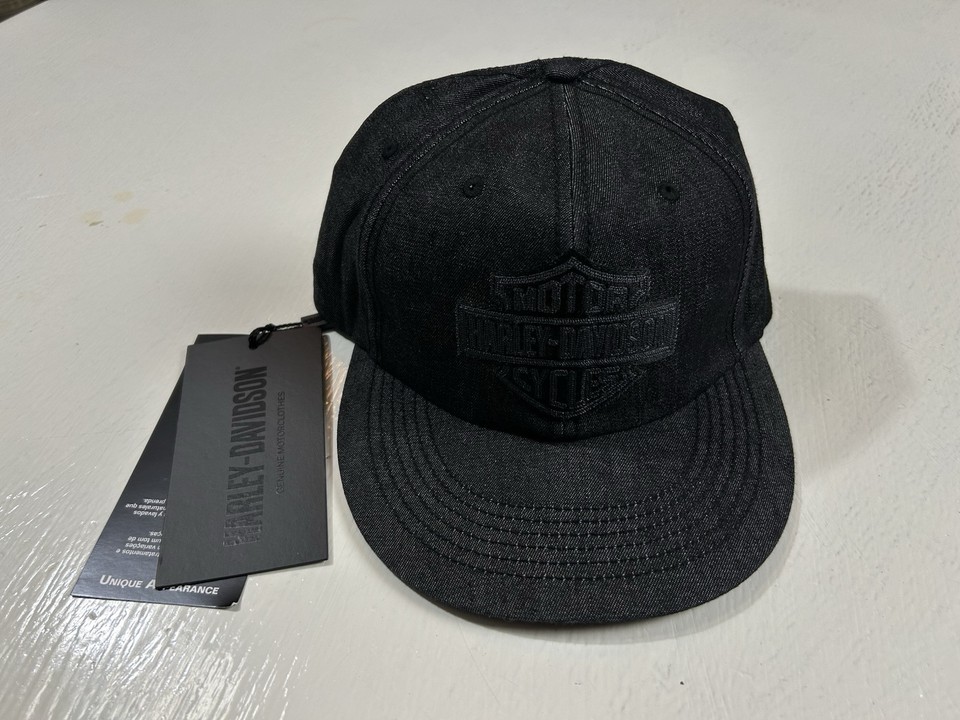 Harley Davidson Motorcycles Black Denim Snapback Men /Women SnapBack ...