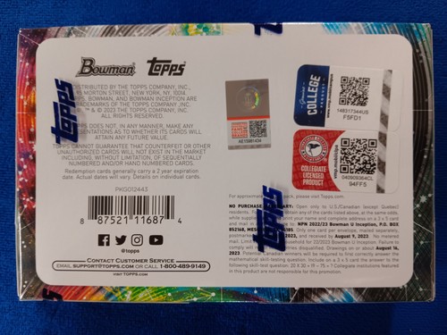 Topps 2022-23 Bowman U Inception Multi-Sport Hobby Box - 7 Cards ...