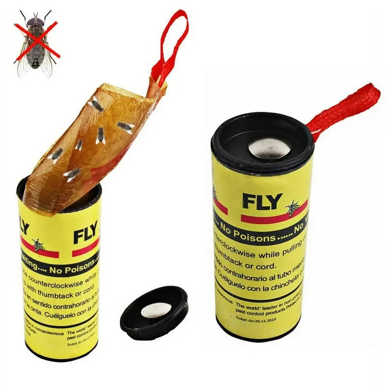 10 Fly Insect Catcher Paper Sticky Glue Bug Trap Killer Strong Roll ...