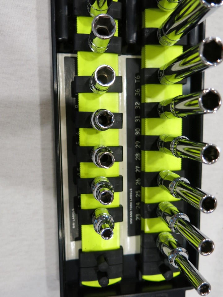 MATCO Tools 3/8" SILVER METRIC Deep & Shalow SOCKET SET Snap on Hi-Viz ...