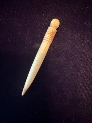 Vintage Sewing Awl Bodkin Bone 3" Long Antique | eBay