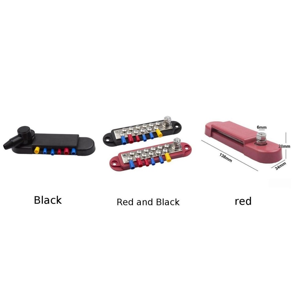 48 Volt 150 Amp Battery Bus Bar with Secure Snap Design for Solar and ...