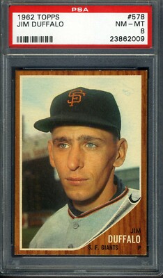 1962 Topps #578 Jim Duffalo PSA 8 NM-MT *San Francisco Giants* | eBay