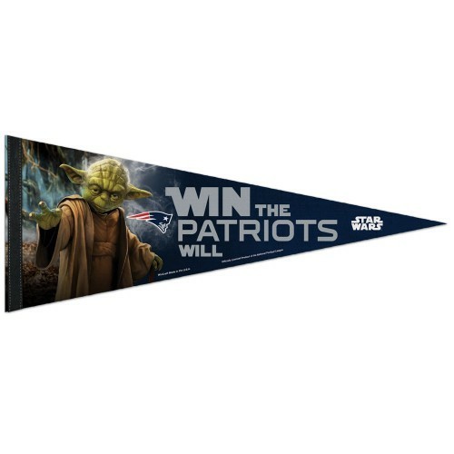 NEW ENGLAND PATRIOTS STAR WARS YODA PREMIUM QUALITY PENNANT 12"X30 ...