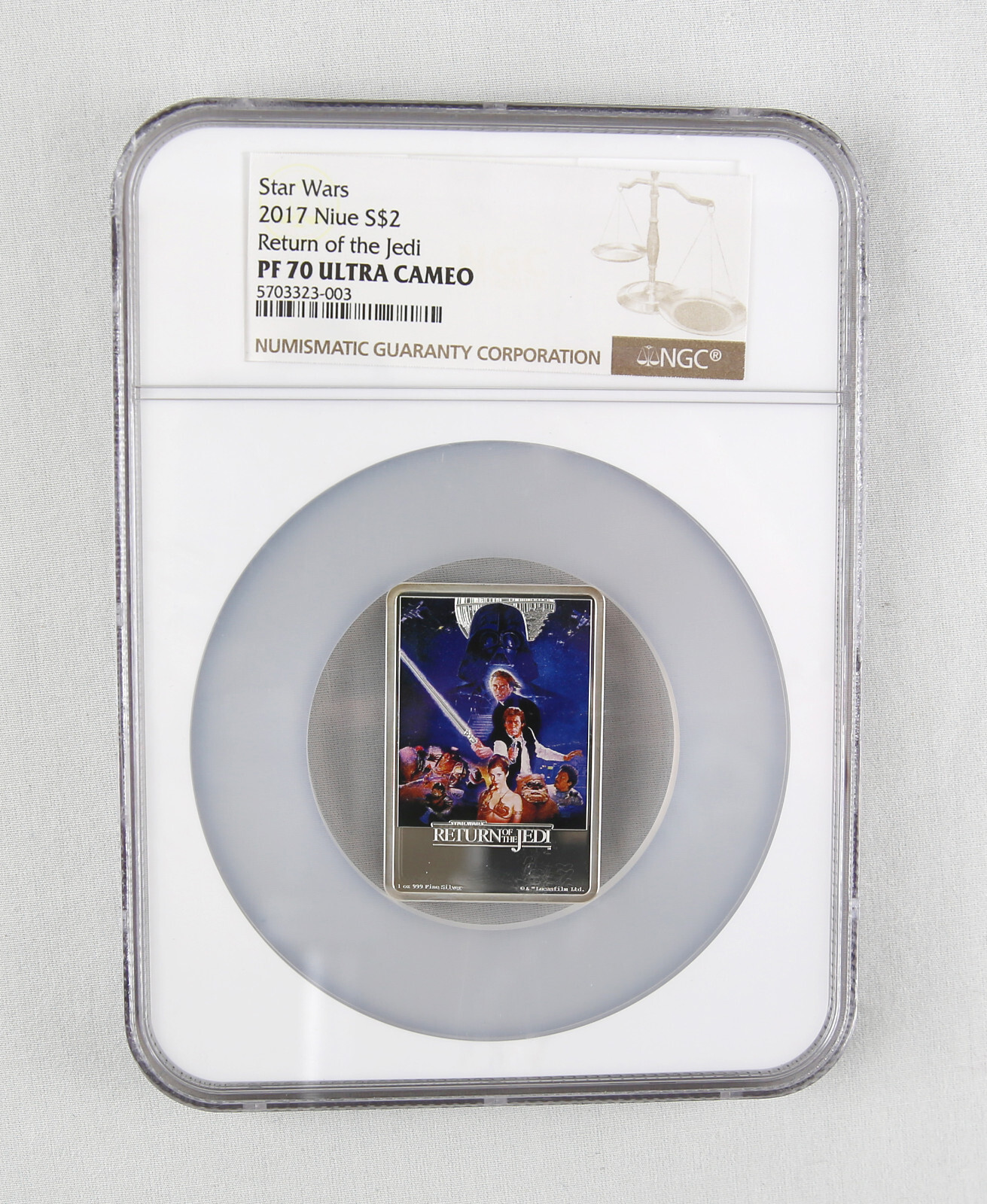 STAR WARS SILVER 2017 Niue Return of the Jedi ROTJ Poster 1oz .999 PF ...