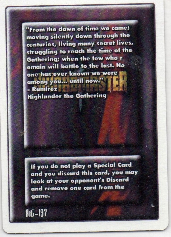 2nd Edition Highlander TCG Pre Game Foil The Curse HtG-197 | eBay