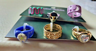 6 PRETTY RINGS-WILD FABLE-NEW-TARGET CLOSEOUTS-STOCKING STUFFERS | eBay