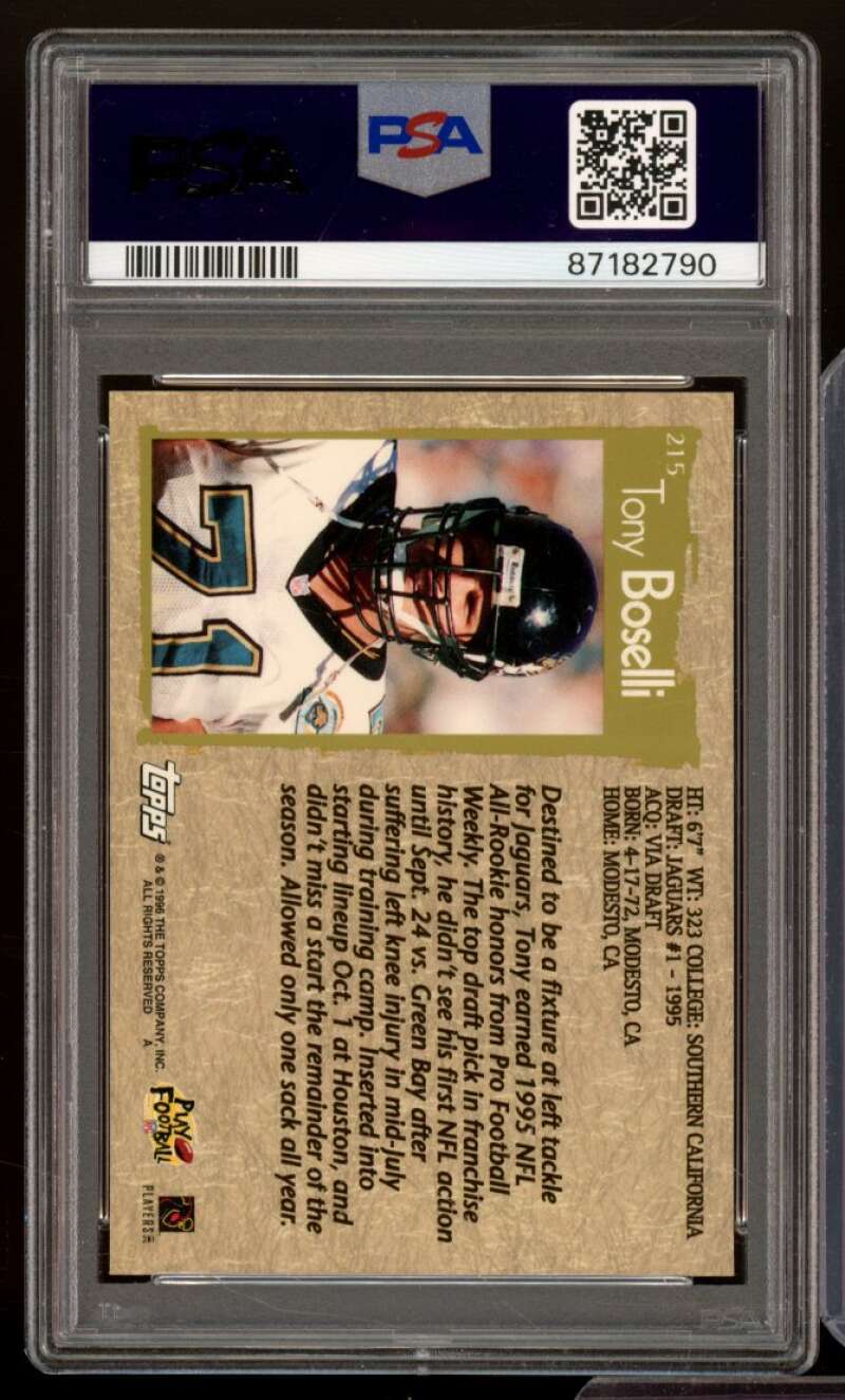 Tony Boselli Card 1996 Topps (pop 1) #215 PSA 9 | eBay