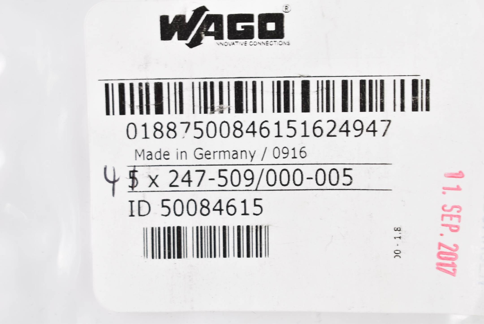 Wago Mini-WSB-Beschriftungskarten Rot 4 x 100 St. 247-509/000-005 | eBay