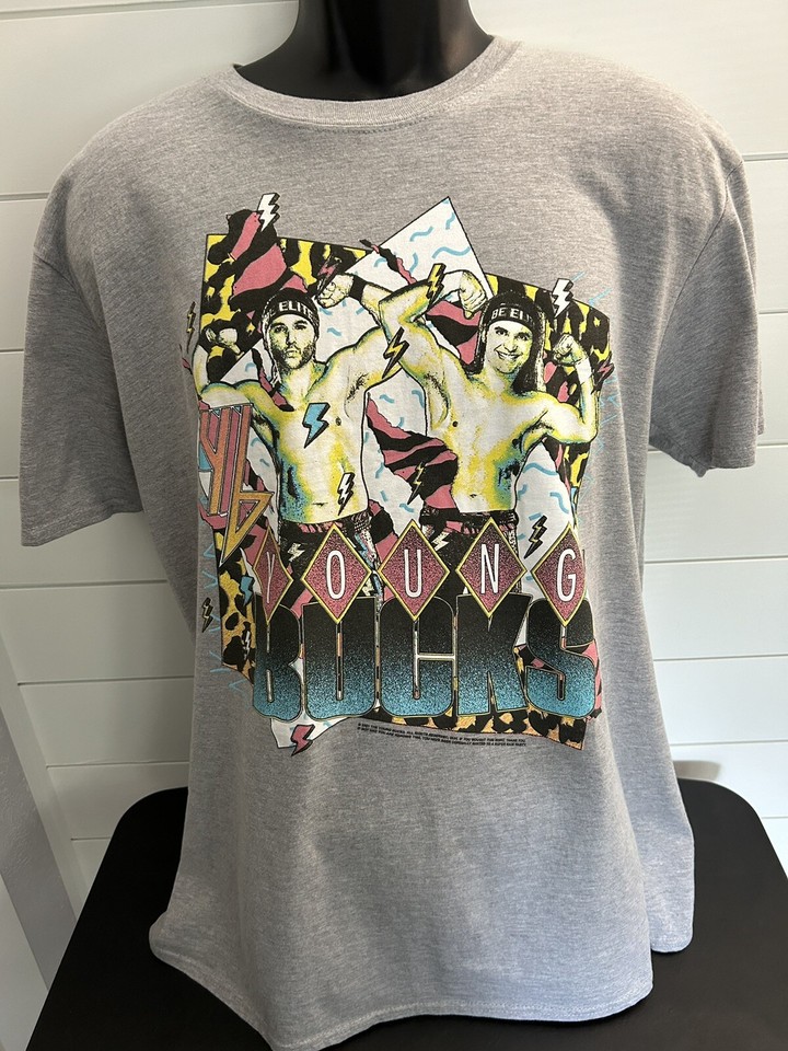 Young Bucks Wrestling Matthew & Nicholas Jackson AEW Tag Team Graphic T ...