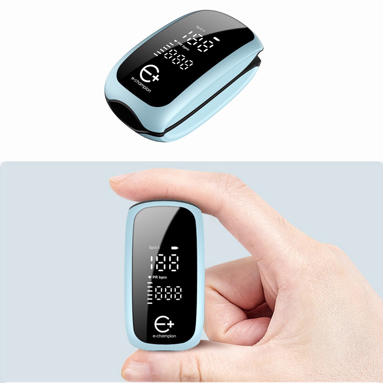 Rechargeable Finger Pulse Oximeter Blood Oxygen SpO2 Monitor Heart Rate ...