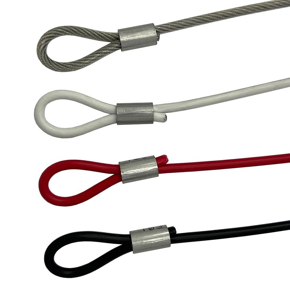 2mm - 3mm PVC Coated Galvanised Steel Retaining Wire Ropes LANYARDS ...