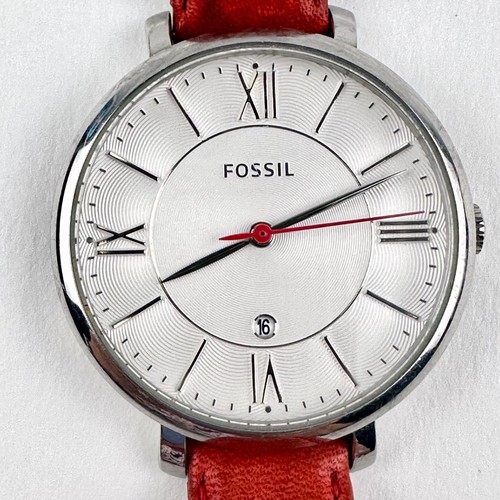 Fossil ES-3926 Women's Watch Face 35mm, Red Sec Hand & Band Needs ...