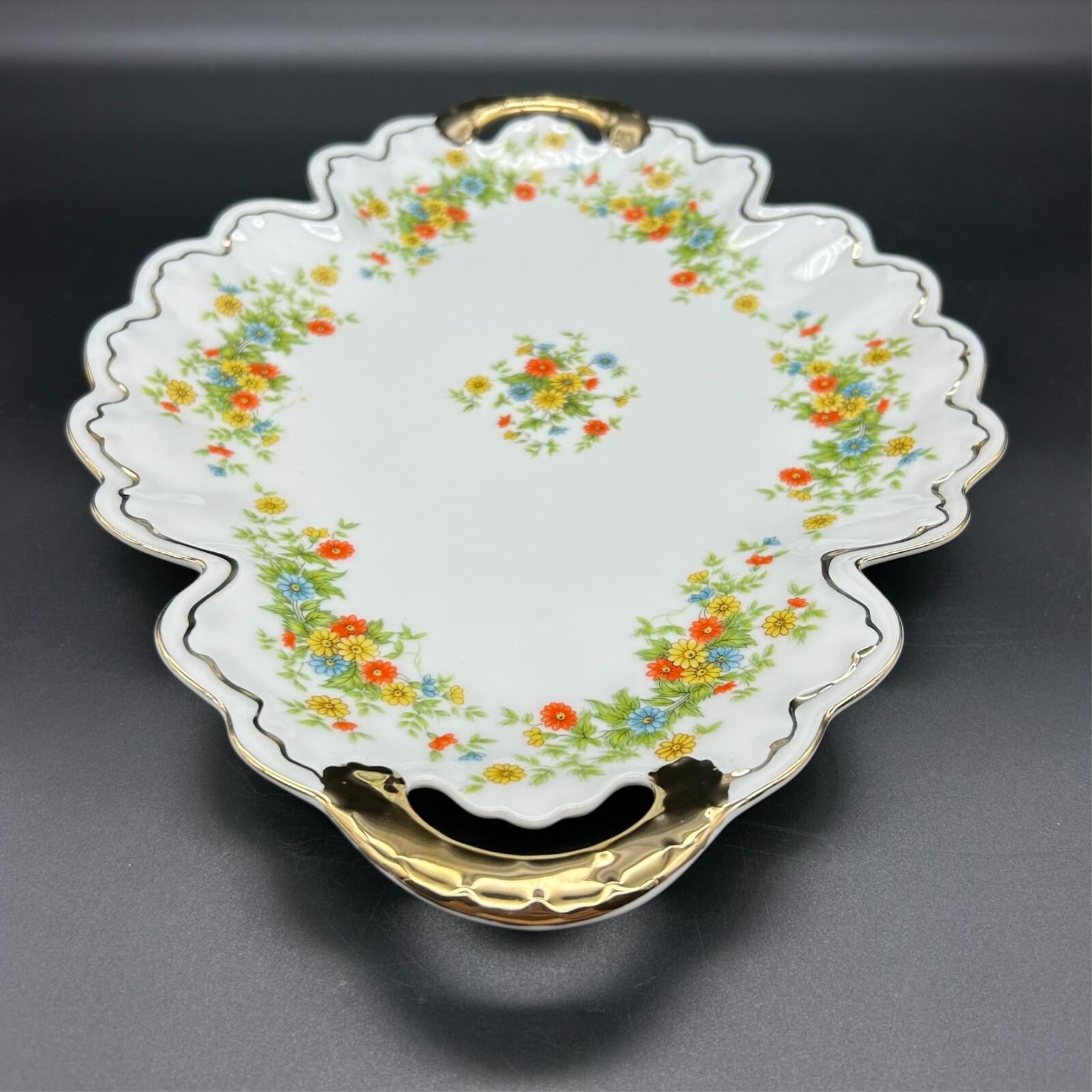 Vintage Lefton Summer Flowers Oval Platter Pattern #1905 Hand Painted ...