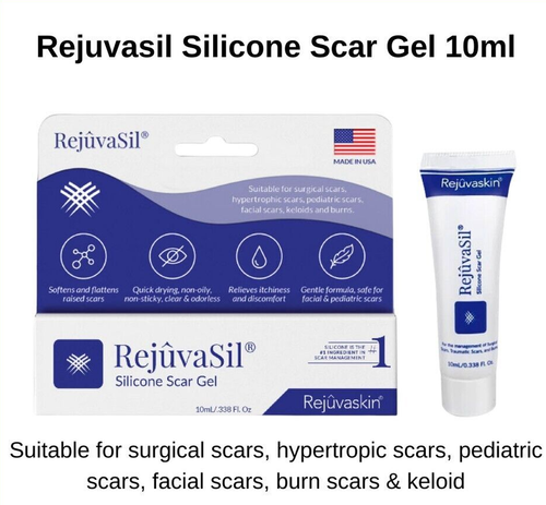 Rejuvasil Silicone Scar Gel 10ml - relieve itchiness and discomfort ...