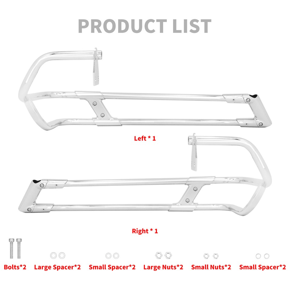 2014-2023 Harley Touring Road King Glide Chrome Hard Saddlebag Guard ...