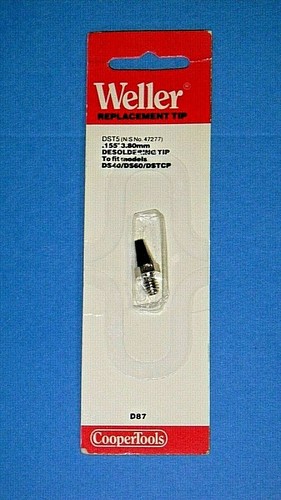 Weller Replacement Tips DST5 .155 " 3.8mm Desoldering Tip fits DS40 ...
