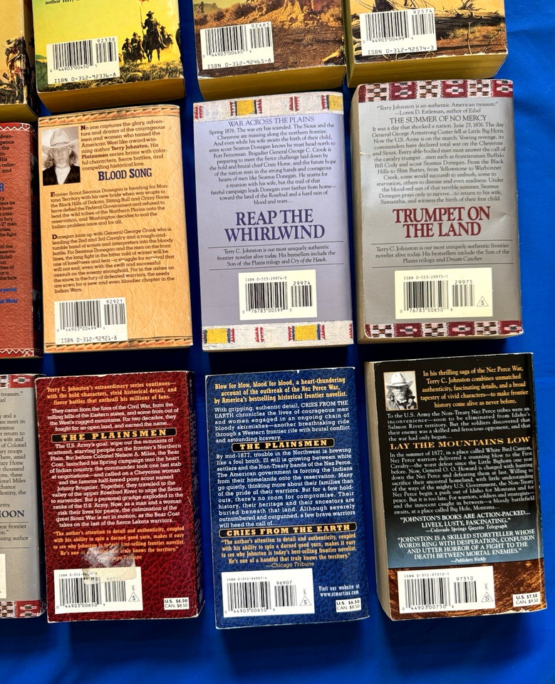 Terry C Johnston Complete Plainsmen Series 15 Books Western Historical ...