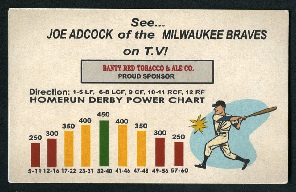 Banty Red Homerun Derby JOE ADCOCK, Milwaukee Braves | eBay
