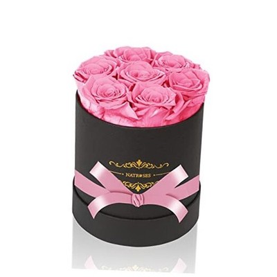 NATROSES 7 Piece Preserved Roses in a Box, Preserved Flowers for Medium ...