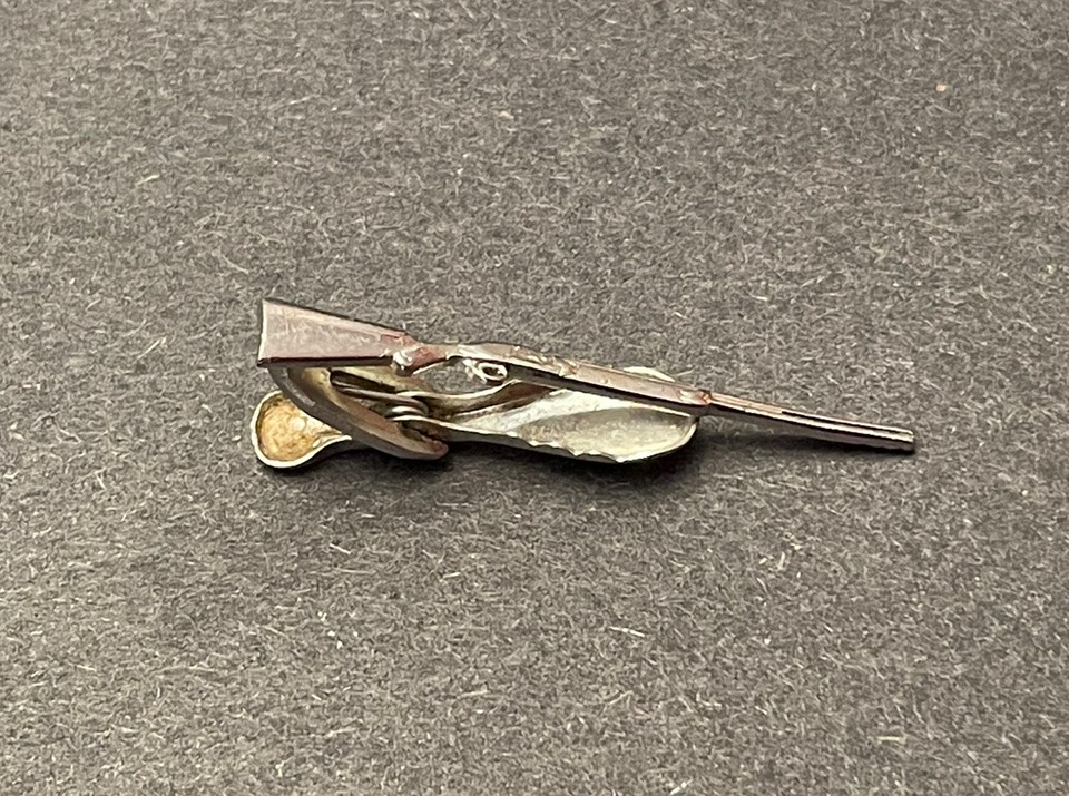 Men’s Vintage Hickok USA Hunting Rifle Shotgun Silver Tone Tie Clasp ...