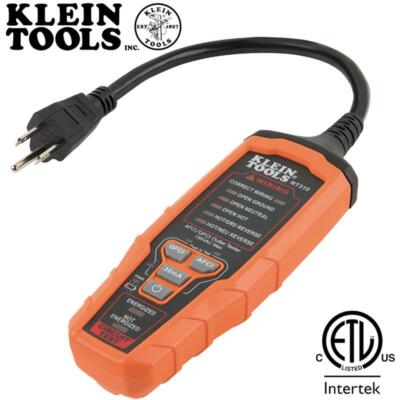 Klein Tools RT310 AFCI / GFCI Outlet Tester for N.American AC Outlets ...