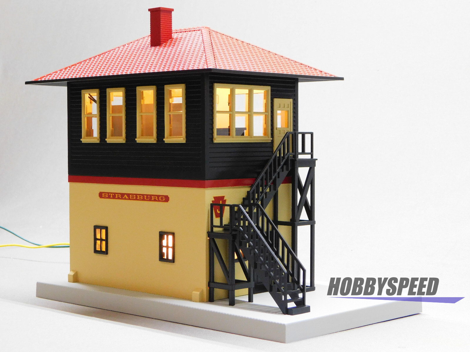 MTH STRASBURG SWITCH TOWER O GAUGE railking crossing watch train 30 ...