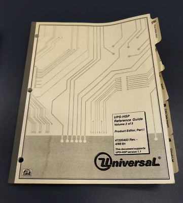 Universal Instruments UPS-HSP Reference Guide V. 2 of 5 47220403 | eBay