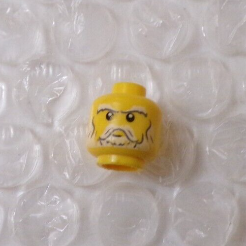 Lego x1 Mini Figure Head White Beard, Sides, Moustache, 3626cpb0450 ...