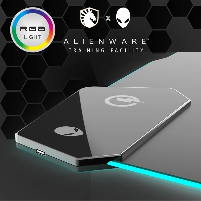 ALIENWARE RGB Game Mouse Pad 15W Qi Wireless Phone Charging Desk HOT | eBay