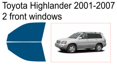 Premium Carbon Window Tint fits Toyota Highlander 2001-2007 precut tint ...