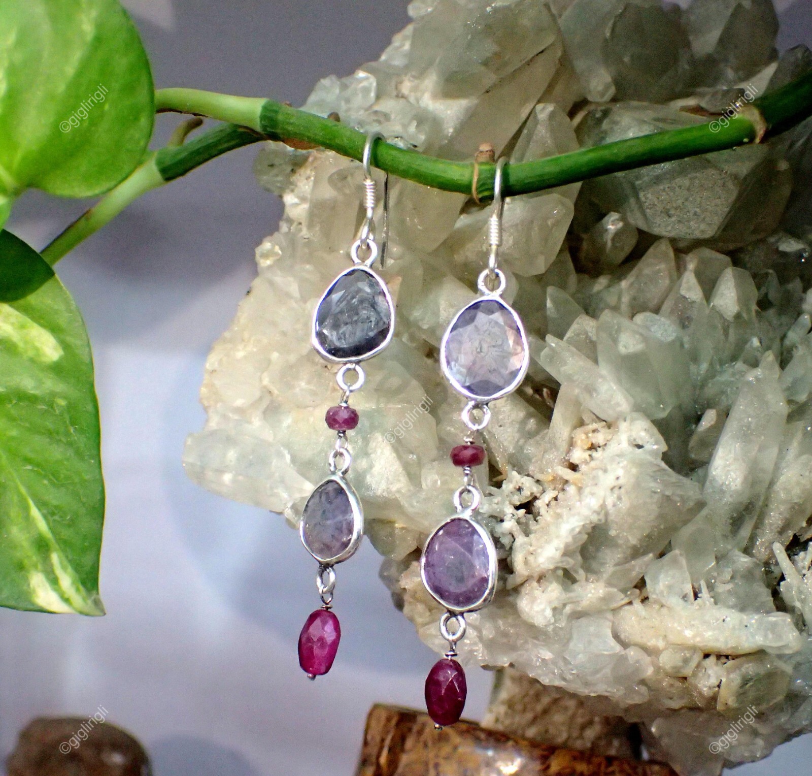 Gift For Women Drop/Dangle Earrings 925 Sterling Silver Natural Ruby Gemstone | eBay