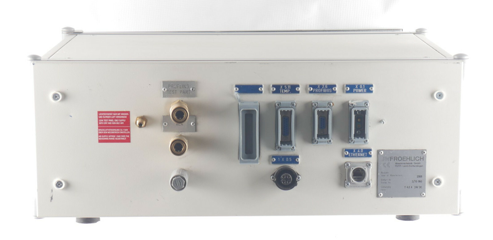 JW FROEHLICH MFL 200 MFL200 Leak Test Panel | eBay