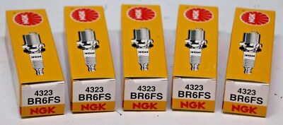 LOT of 5 NGK # 4323 BR6FS Marine Engine Spark Plugs Set | eBay
