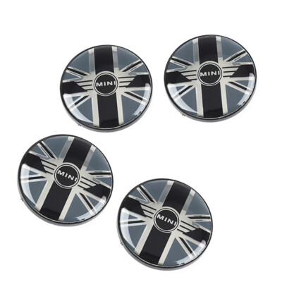 4x 54mm Für Mini Cooper Logo Center Wheel Cap Car Hubcap Grau Flagge ...
