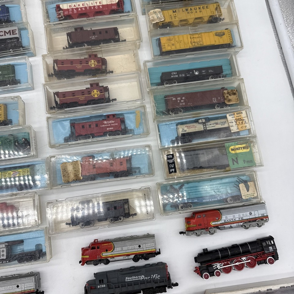 Lot 60+ N Scale Train 15 Engines Cars Bachmann Steam Locomotives ...