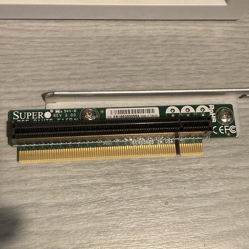 SuperMicro Passive 1U Riser Card Bracket PCI-e X16 Rev 3 RSC-R1UTP-E16R ...