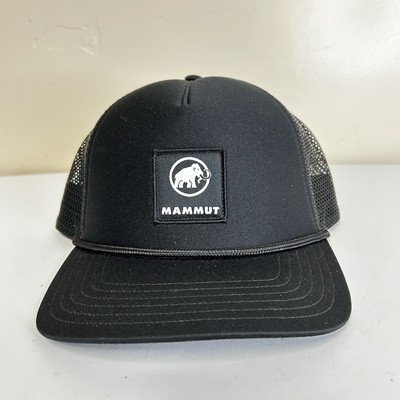 Mammut Crag Logo Hat Baseball Cap Trucker Mesh Outdoors Black SnapBack ...