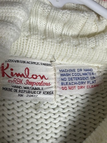 VINTAGE Women’s Kimlon Knitted Turtle Neck Sweater Made In Korea Red ...