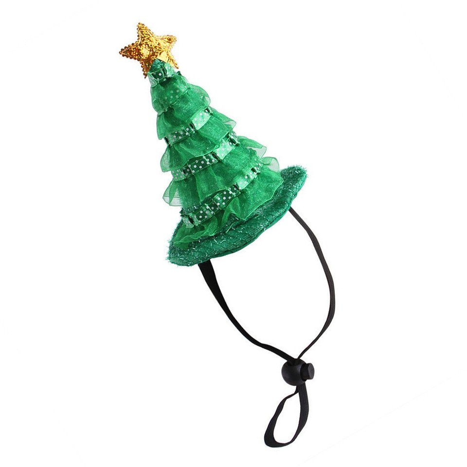1Pc Christmas Tree Pet Hat Xmas Tree Shape Hat Christmas Party Pet ...